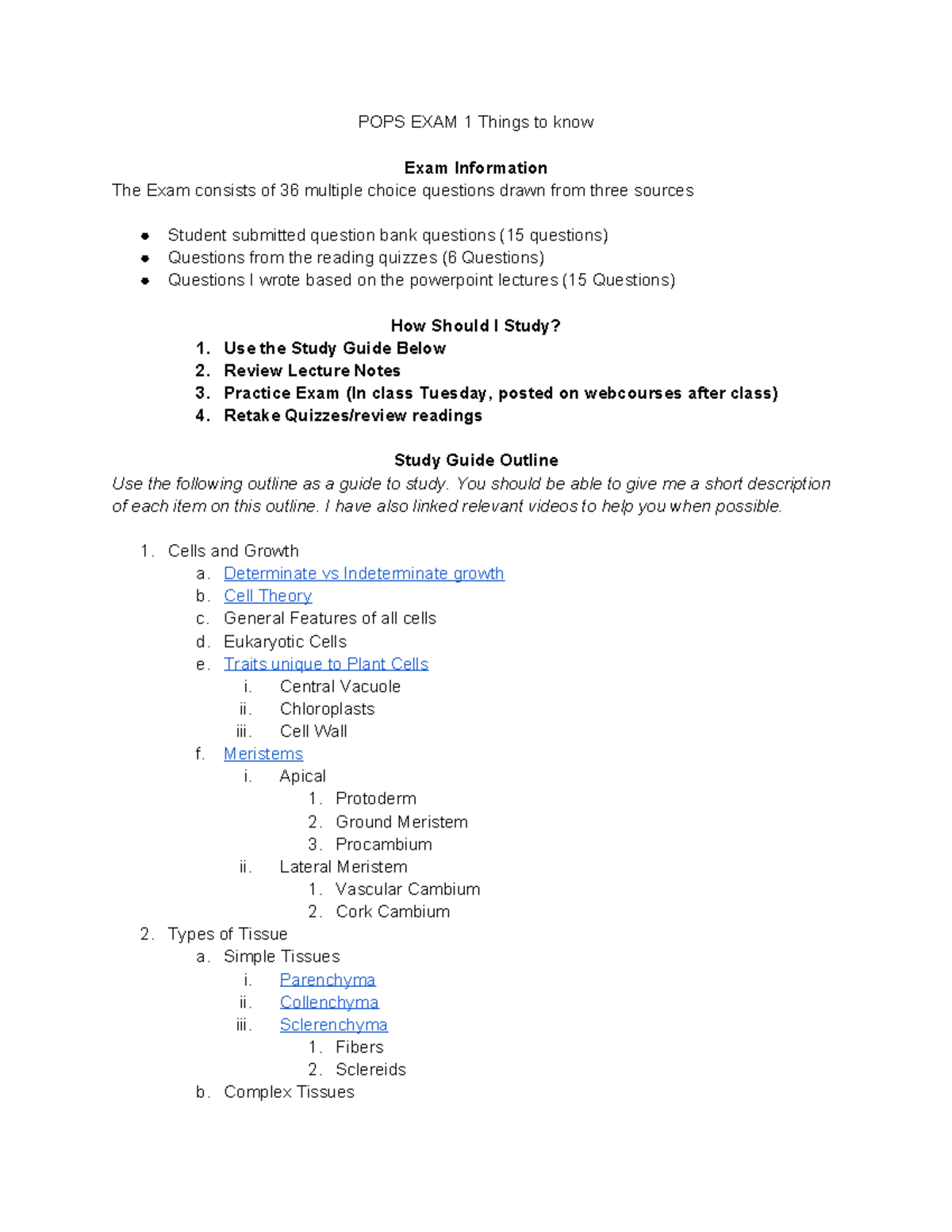 POPS 101 Exam 1 Study Guide: Key Concepts and Review Tips - Studocu