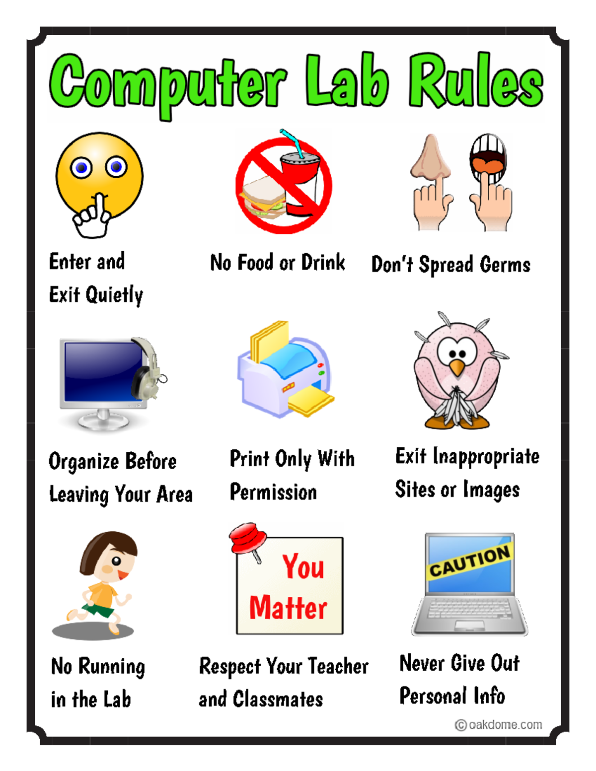 Computer Lab Rules (C oakdome) - Essential Guidelines Illustrated - Studocu