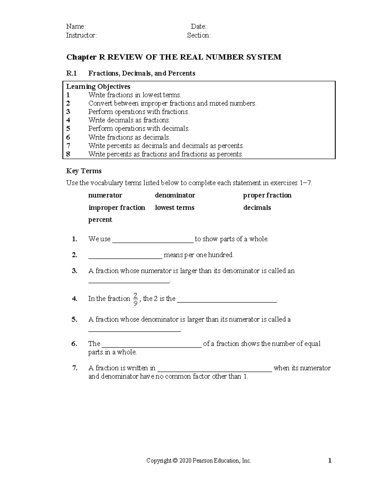 Math 103 - Section R - Chapter R: Review of Real Number System - Studocu