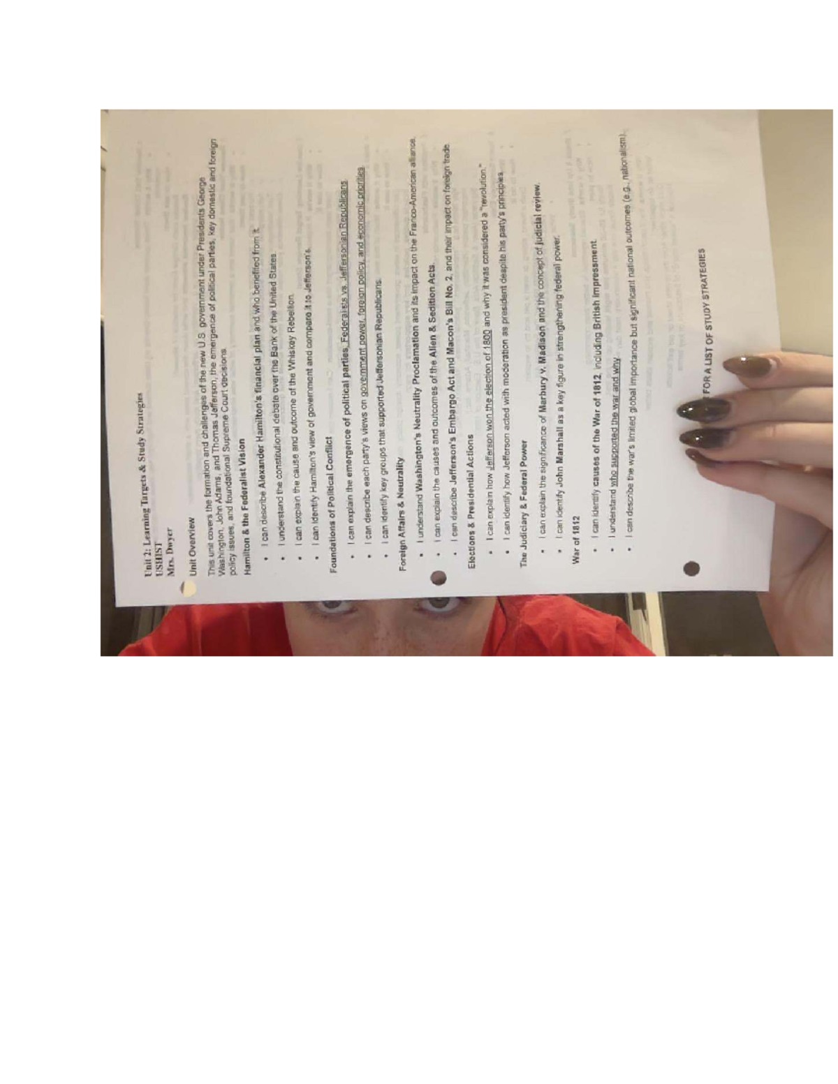 Final Exam Study Guide: USHIST Unit 2 Learning Targets - Studocu