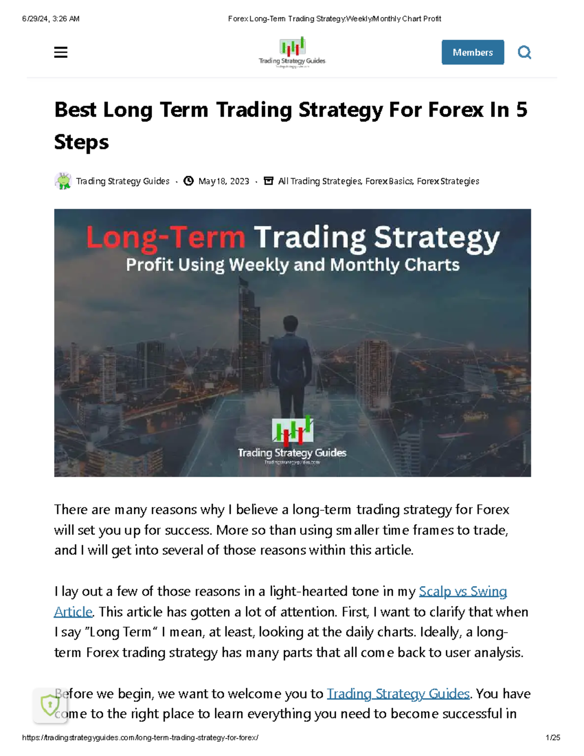 Long-Term Forex Trading Strategy: Weekly & Monthly Insights - Studocu