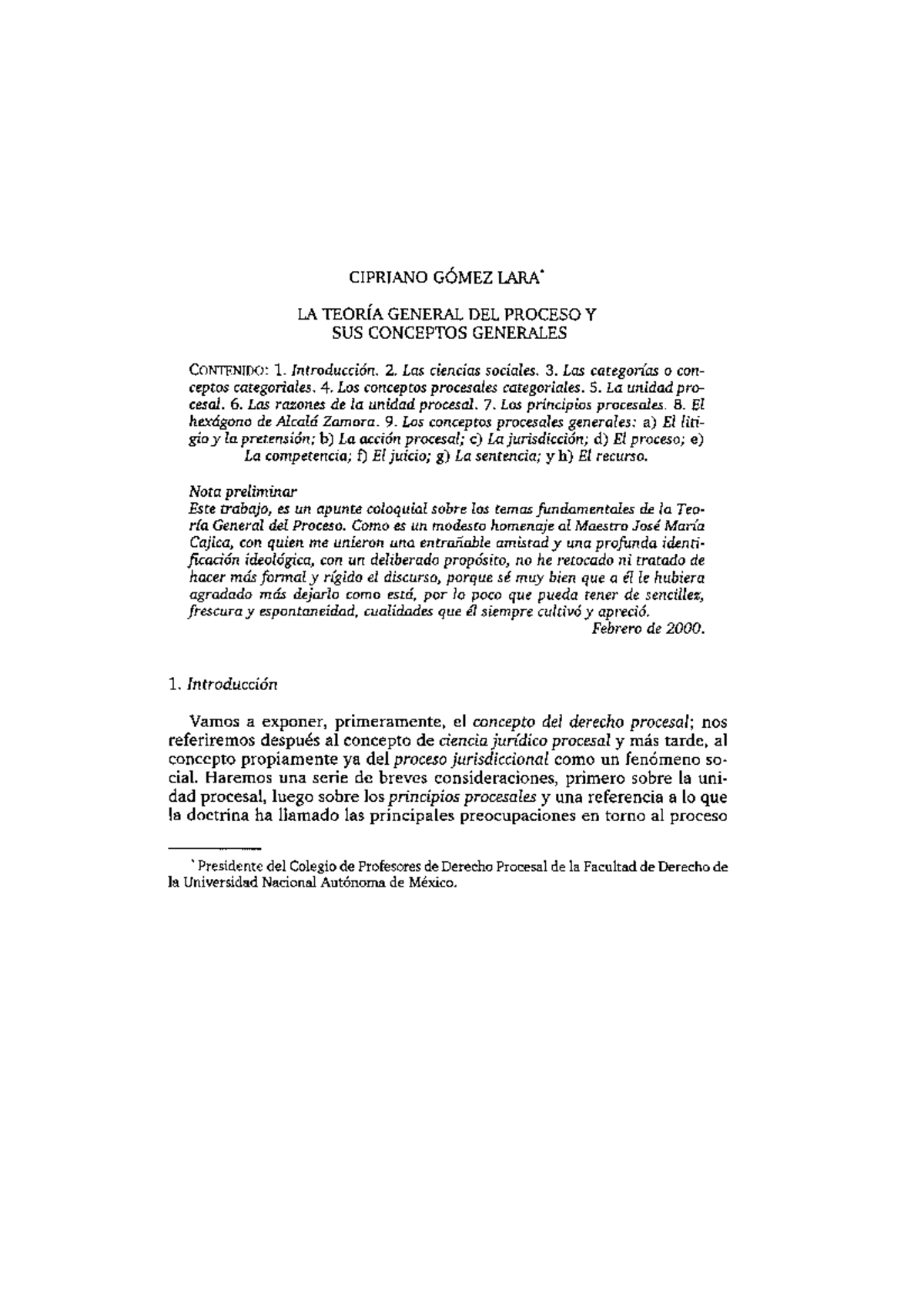 Libro. Teoria General DEL Proceso. Gomez LARA, Cipriano - CIPRIANO ...