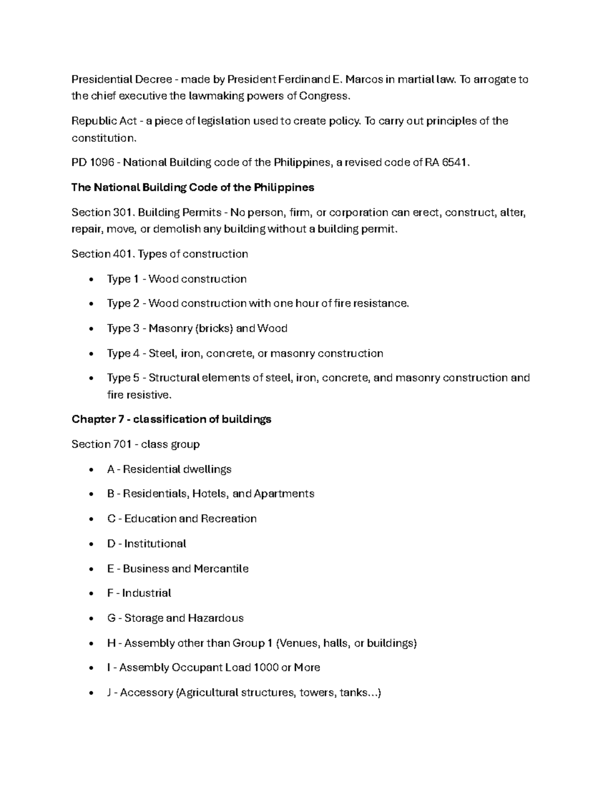 BSD M1 - Overview of the National Building Code of the Philippines ...