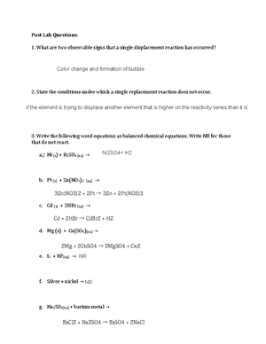 [Solved] 1 What is the equation for the dehydration of CuSO4 5H 2O 2 A ...
