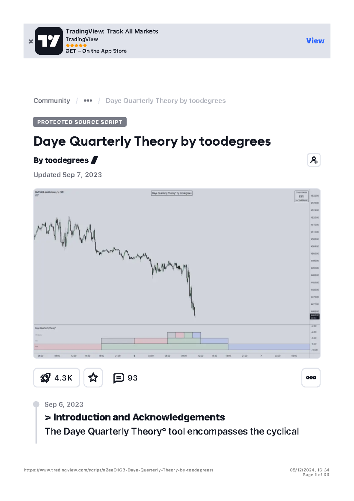 Daye Quarterly Theory (DQ-101): Comprehensive Time Tool for Traders ...
