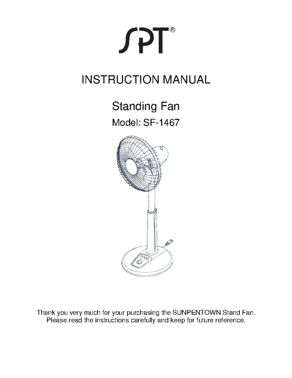 58dc84c8 734d 4e42 9e71 5ecc392d14c4 - INSTRUCTION MANUAL Standing Fan ...