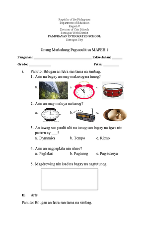 Lesson Exemplar Blank Template - GRADE LEVEL GRADE 7 QUARTER / DOMAIN 1 ...