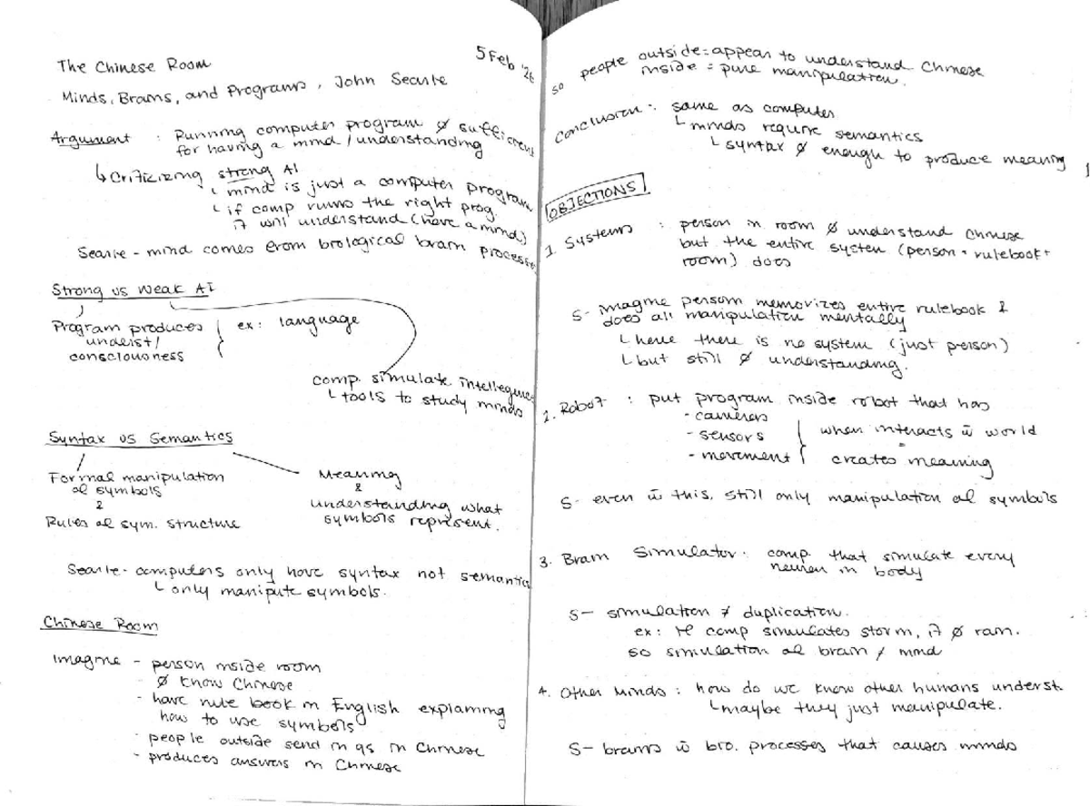 Reading Notes - Midterm 2 (Course Code: 5 The Chinese Rooww Fey) - Studocu