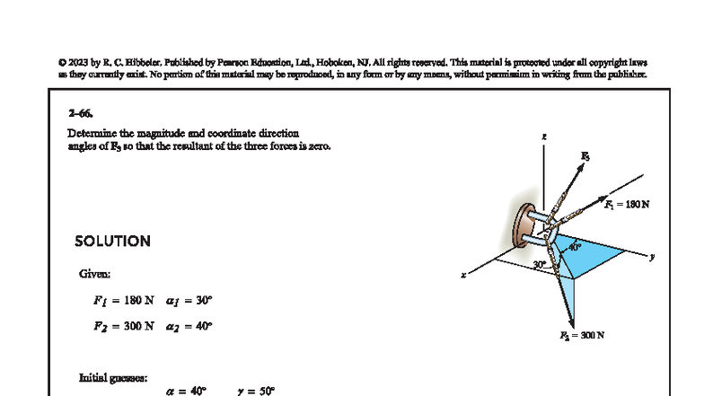 HW#02 Sol - Statics Analysis of Forces and Angles - Studocu