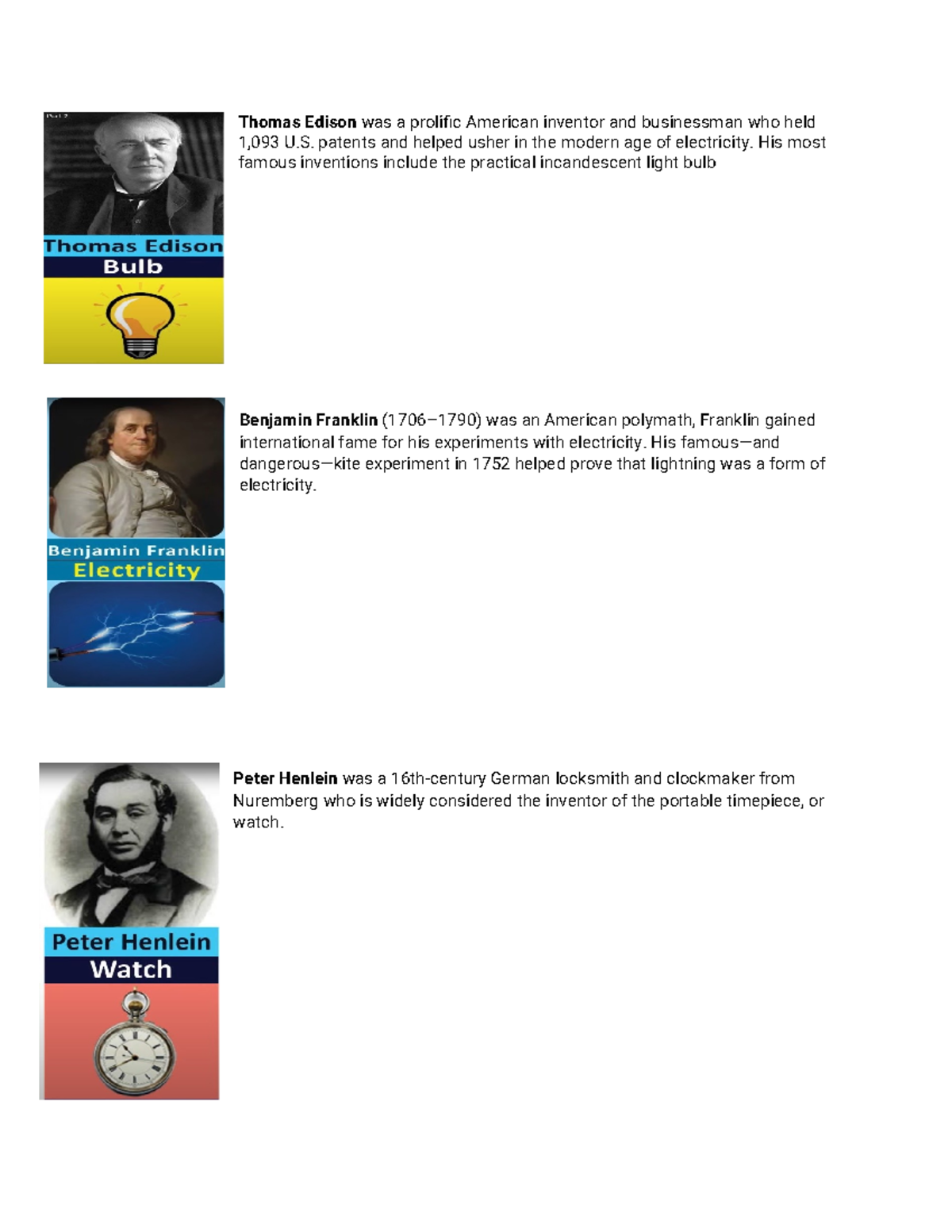 Kit project - sdasda - Thomas Edison was a prolific American inventor ...