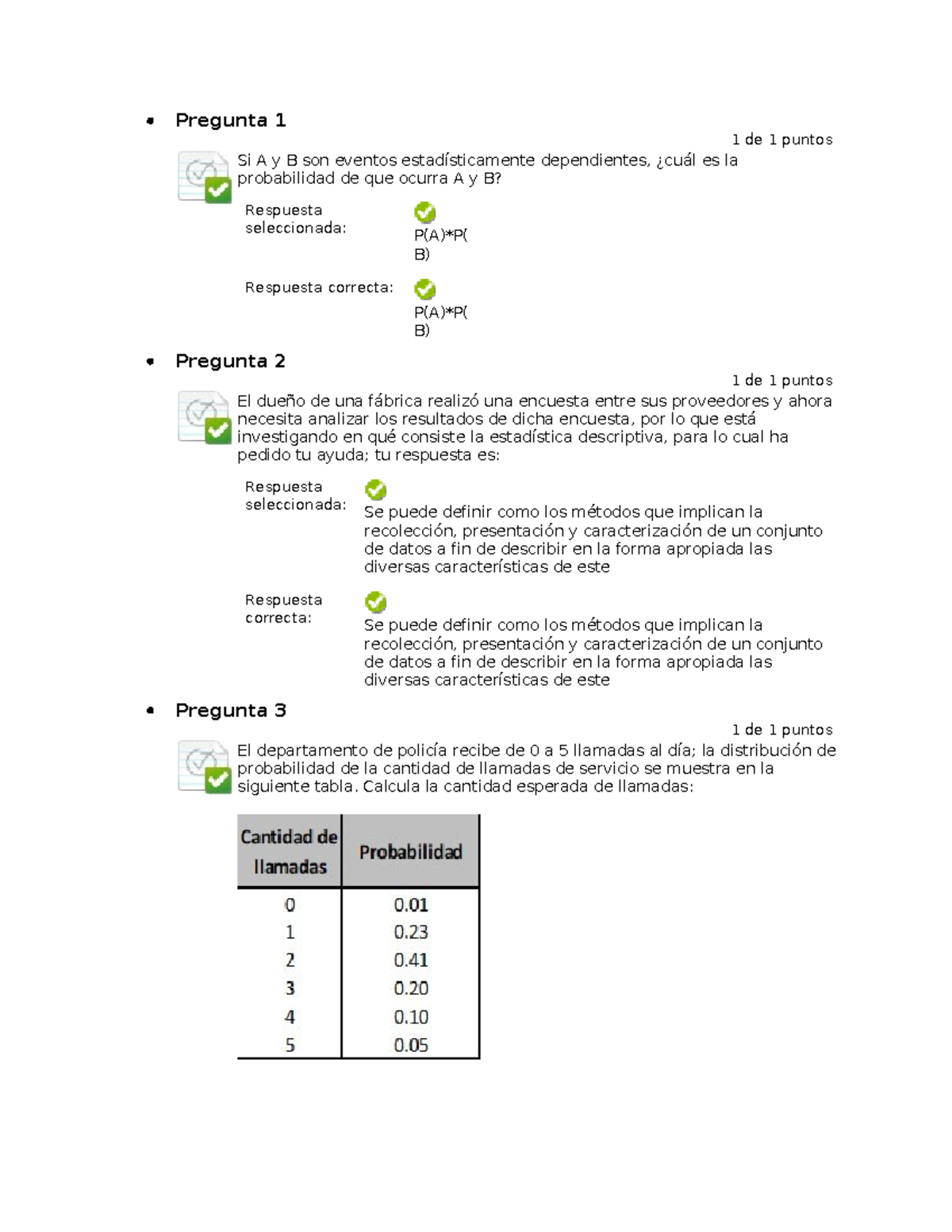 Revisión Examen - Actividad 11: Estadística Descriptiva y Probabilidad - Studocu