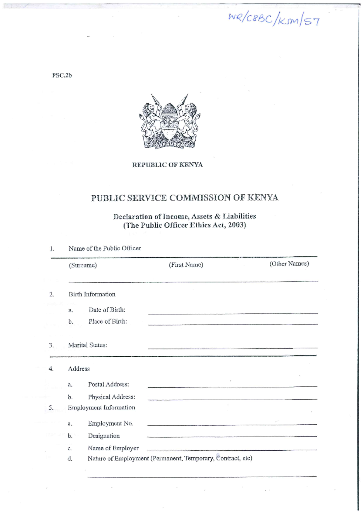 Wealth Declaration Form Guide and Instructions - Studocu