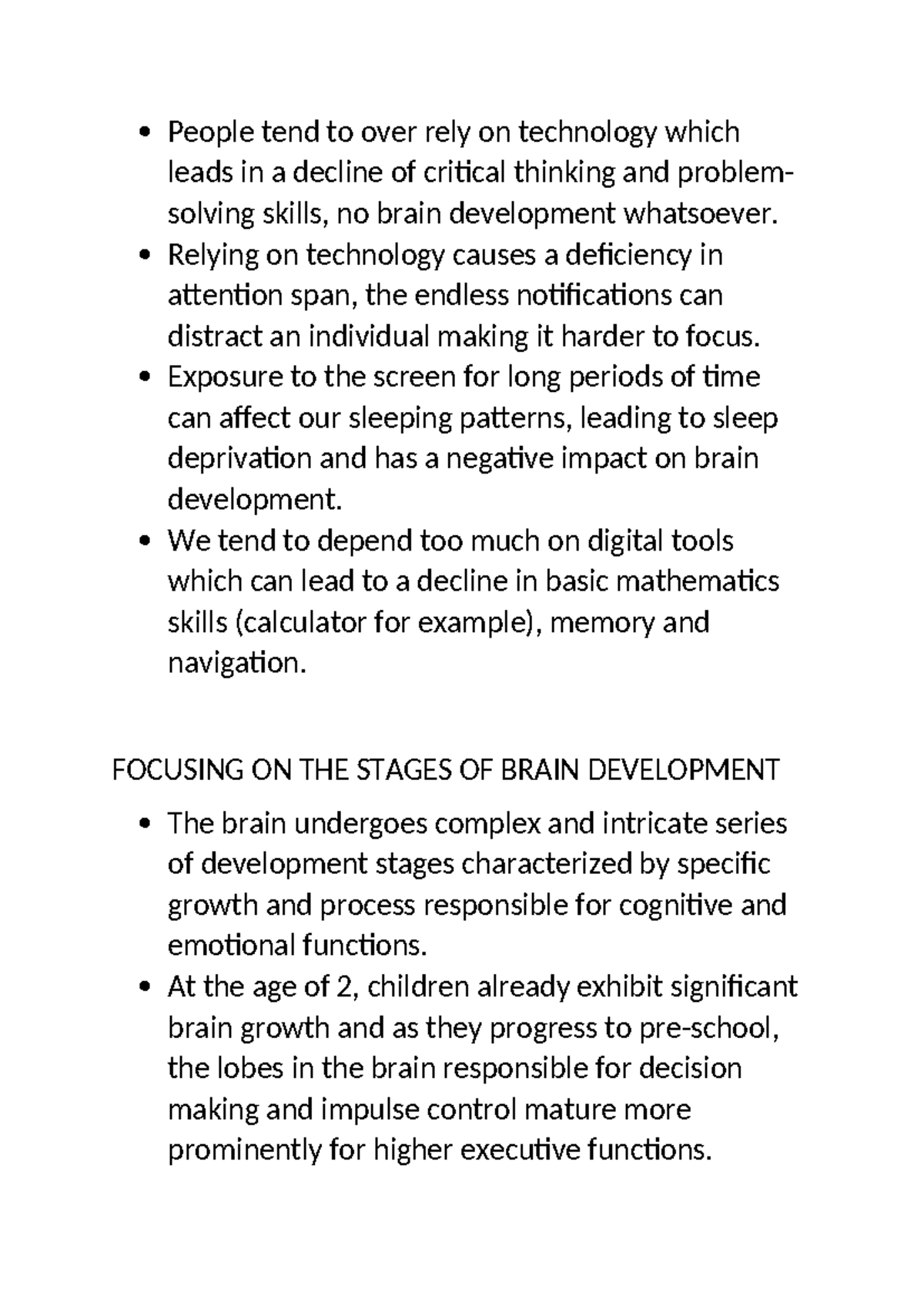 Debate 2: The Impact of Technology on Critical Thinking and Brain ...
