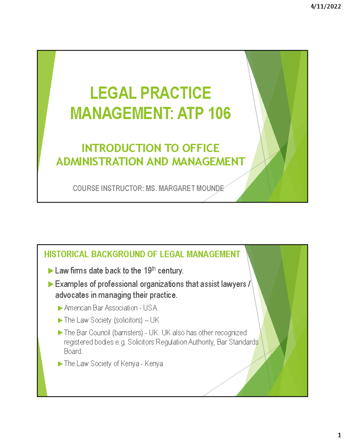 Introduction to Office Administration & Management: ATP 106 Insights ...
