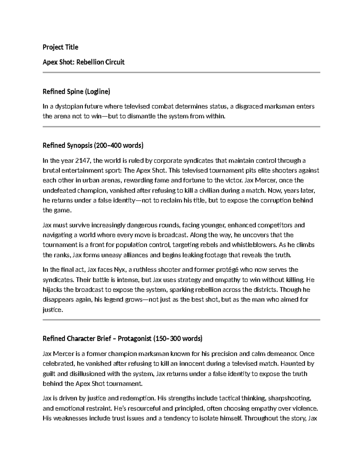 Apex Shot: Rebellion Circuit - Dystopian Shooter Overview - Studocu