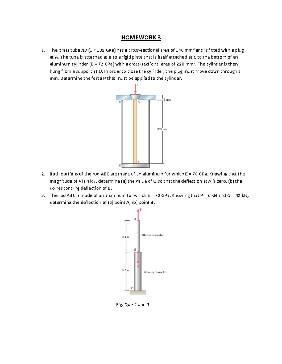 Homework 3 - Engineering Mechanics (Course Code: 1234) - Studocu