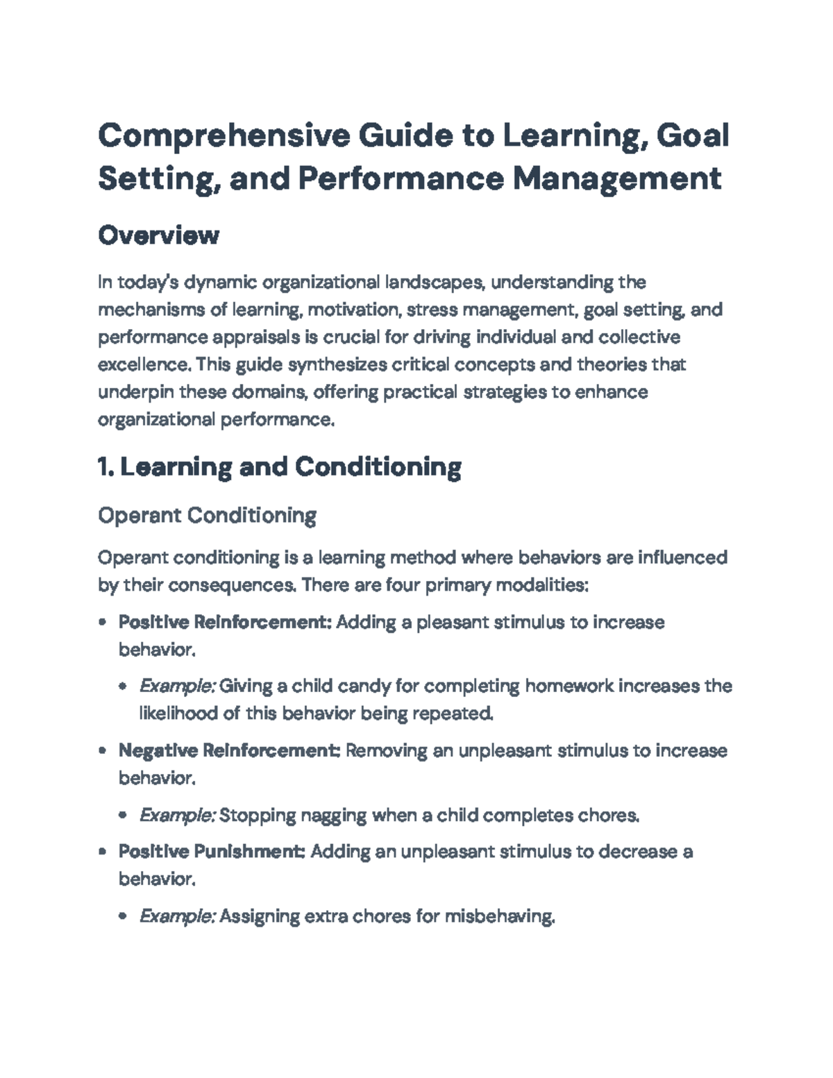 Comprehensive Guide to Learning, Motivation & Performance Management ...