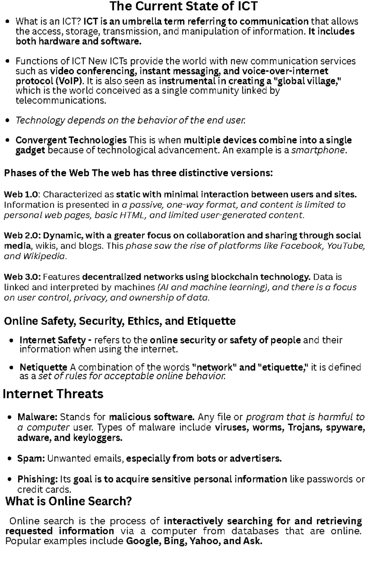ABM 101: Understanding the Current State of ICT and Online Safety - Studocu