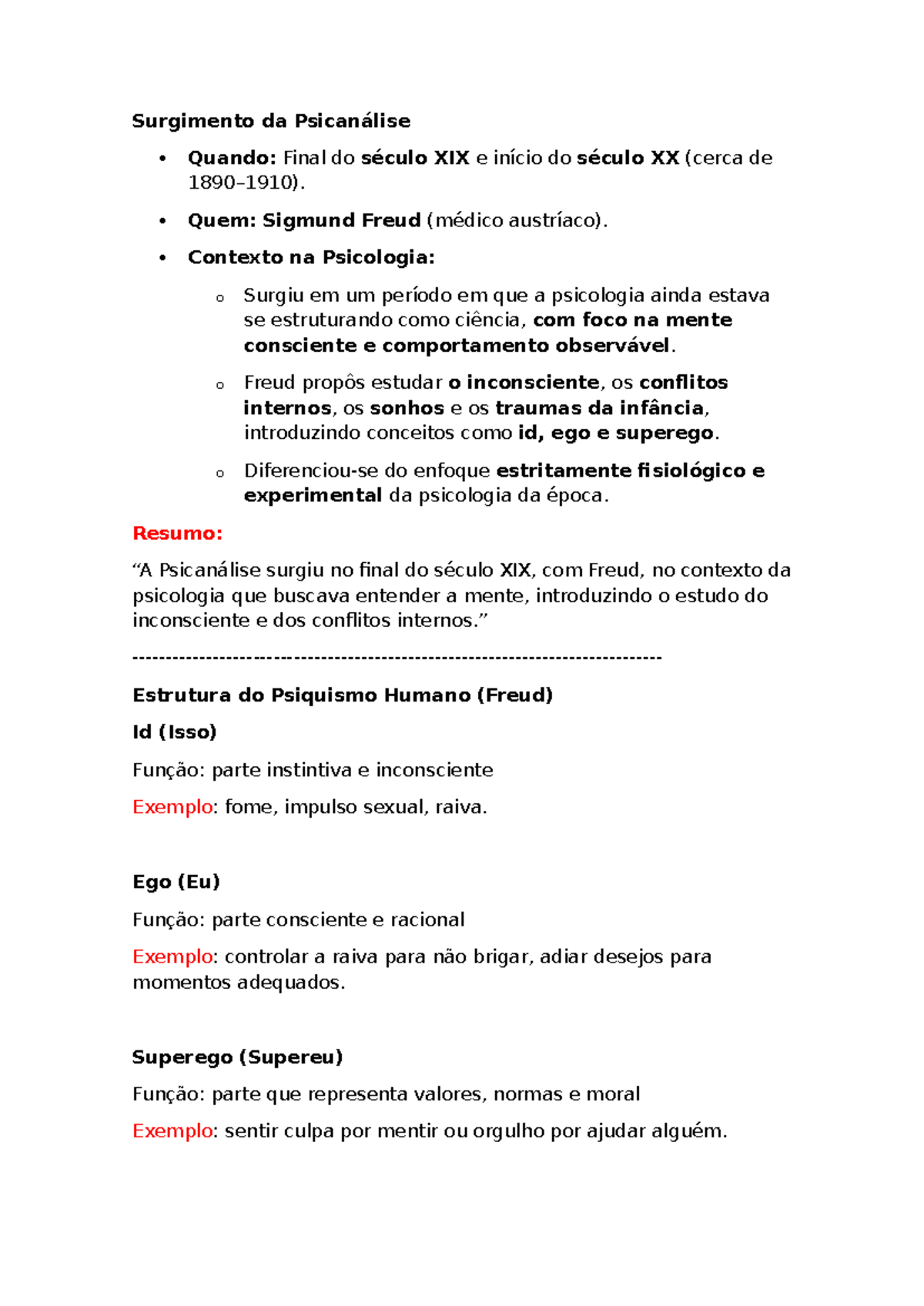 Ecas 2 - A Importância de Freud na Psicanálise e Psicologia Moderna ...