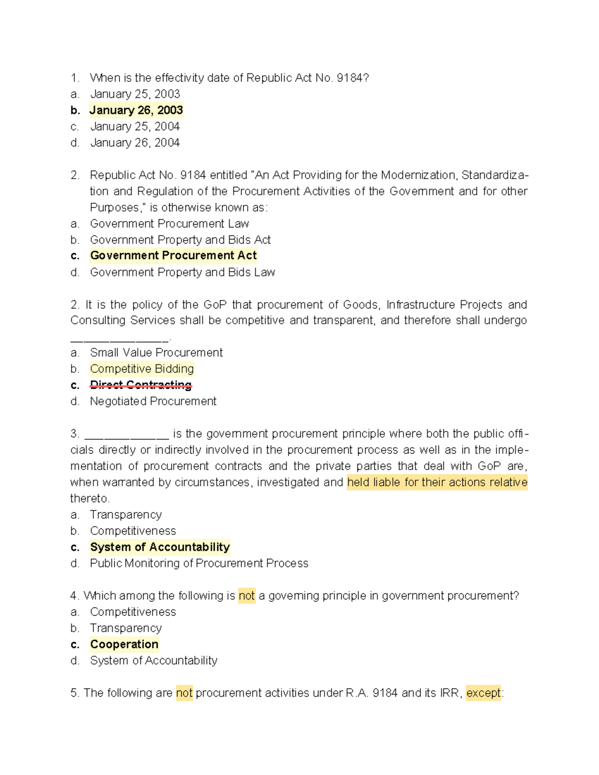 GPA TB#2 - ACCTNG: Overview of Republic Act No. 9184 and Procurement ...