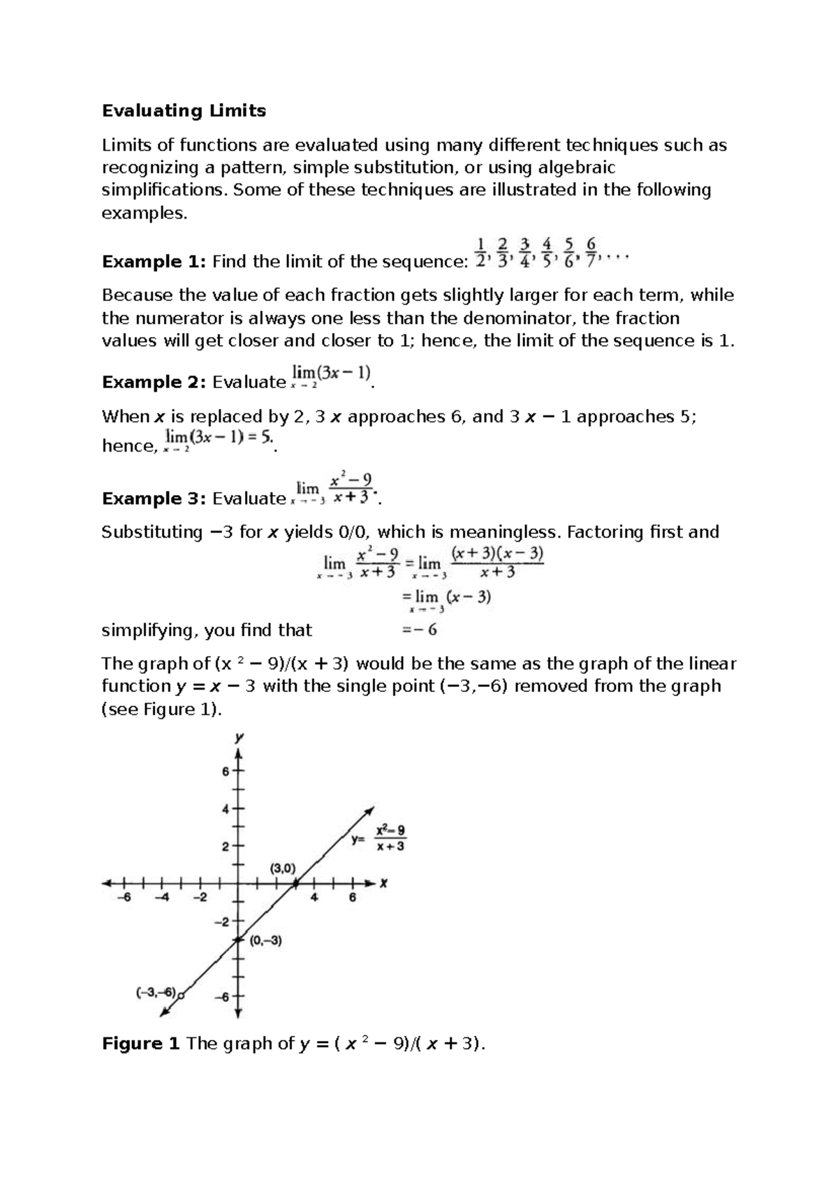 Evaluating Limits of Functions: Techniques and Examples - Studocu