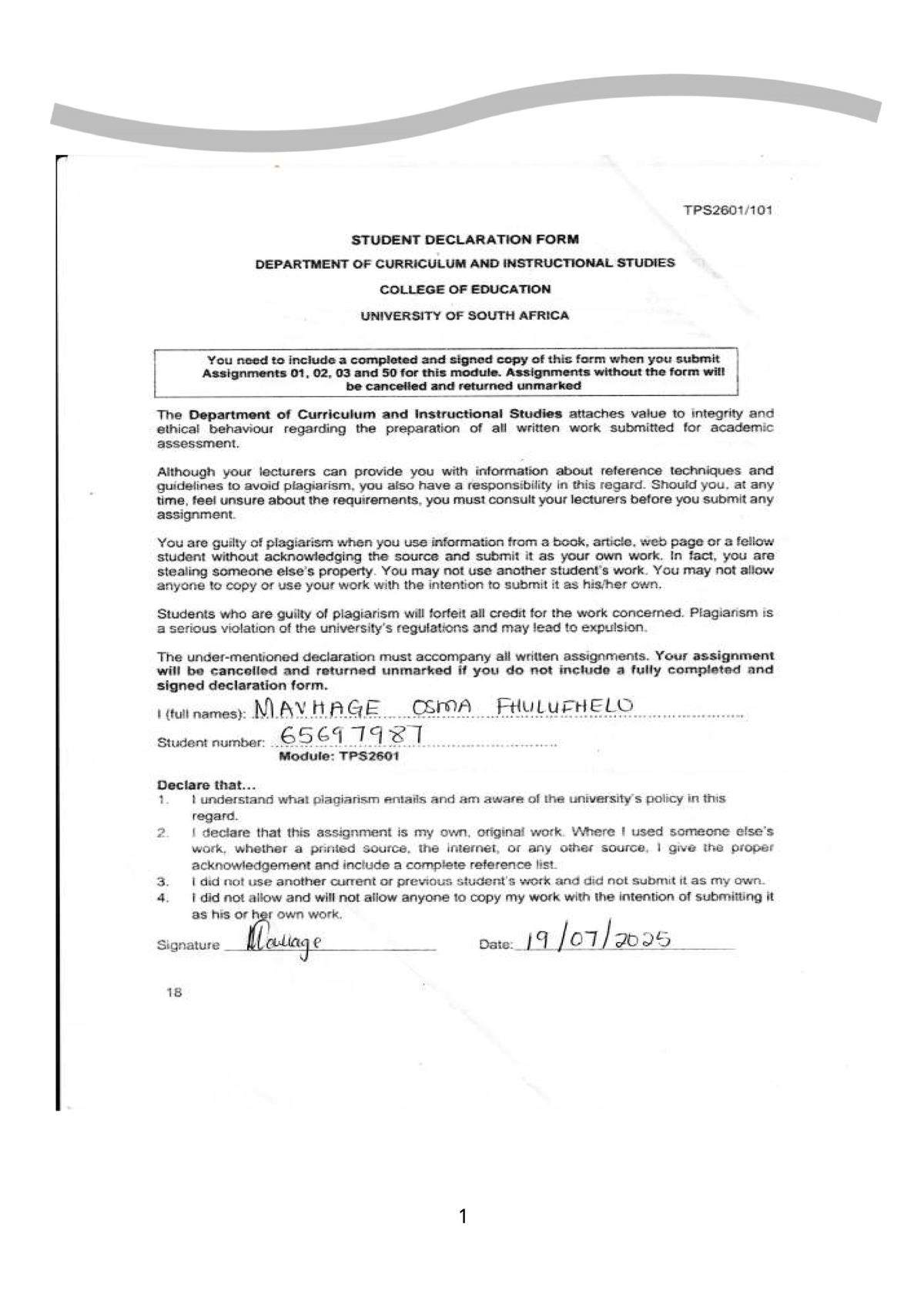 TPS2601 2025 Teaching Practice Portfolio Template and Guidelines - Studocu