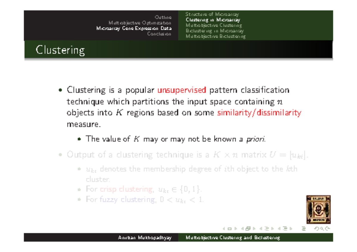 Multiobjective Clustering & Biclustering in Microarray Data Analysis - Studocu