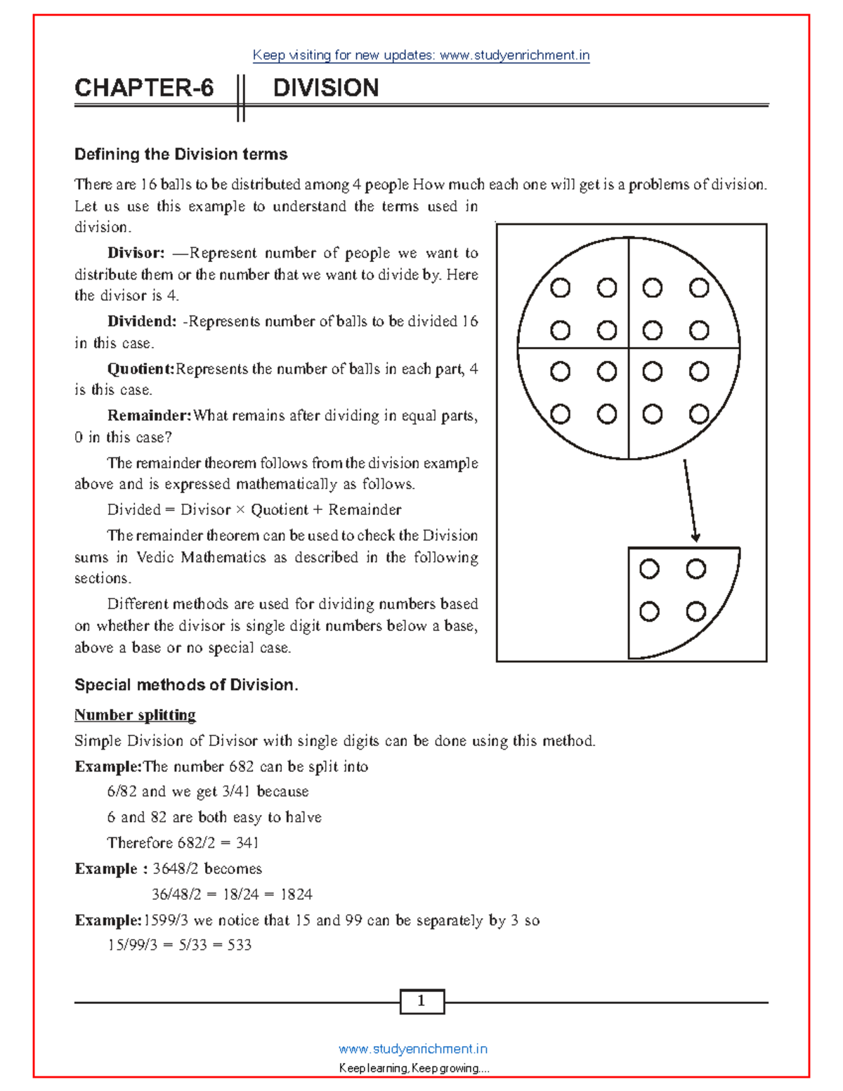 Vedic Maths: Understanding Division Concepts and Techniques (Chapter 6 ...