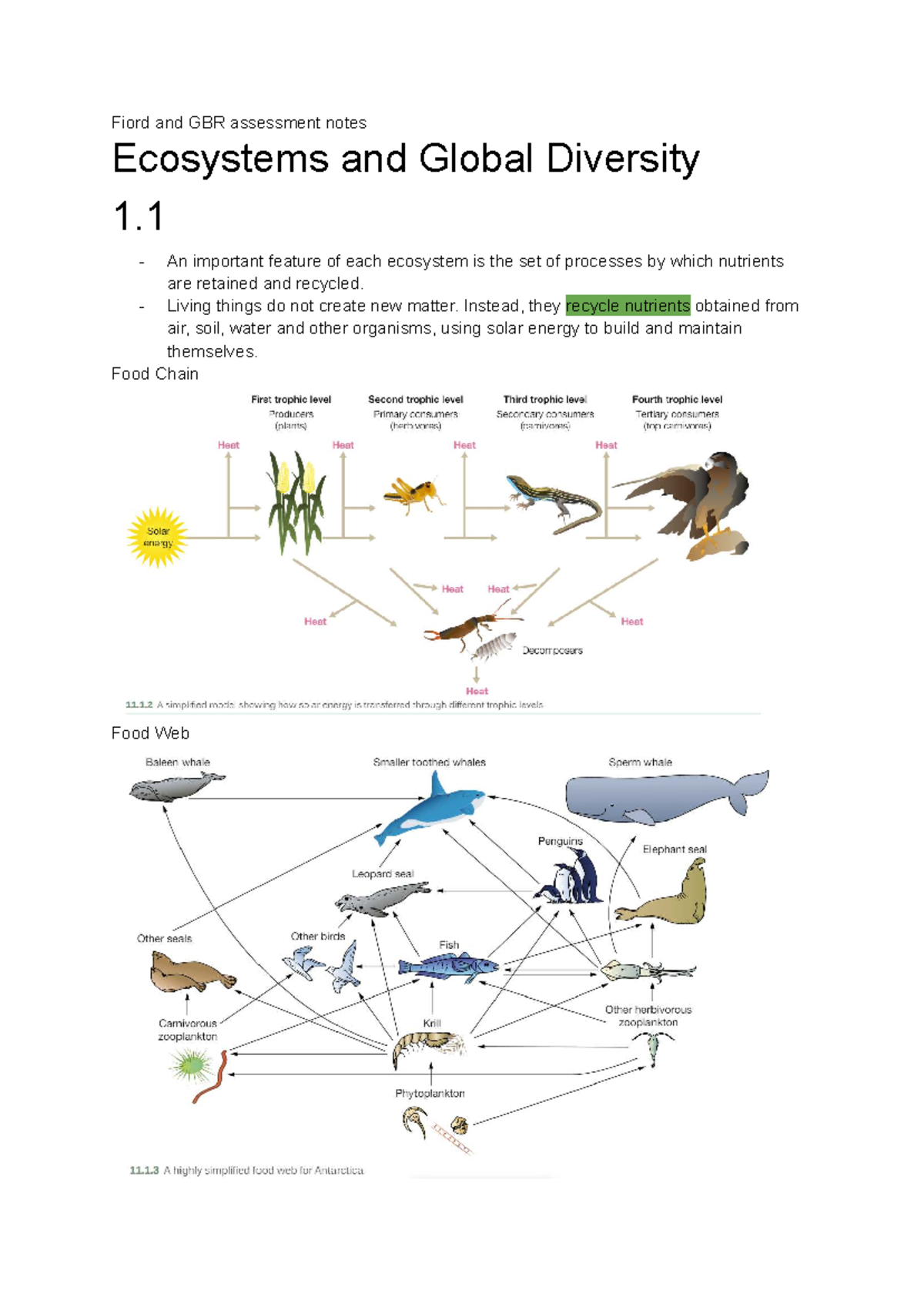 Module 1 Geography: Ecosystems of Fiordland and the Great Barrier Reef ...