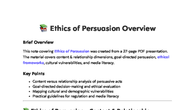 Chapter 16 - Ethics of Persuasion Overview (PPT 7th Ed) - Studocu