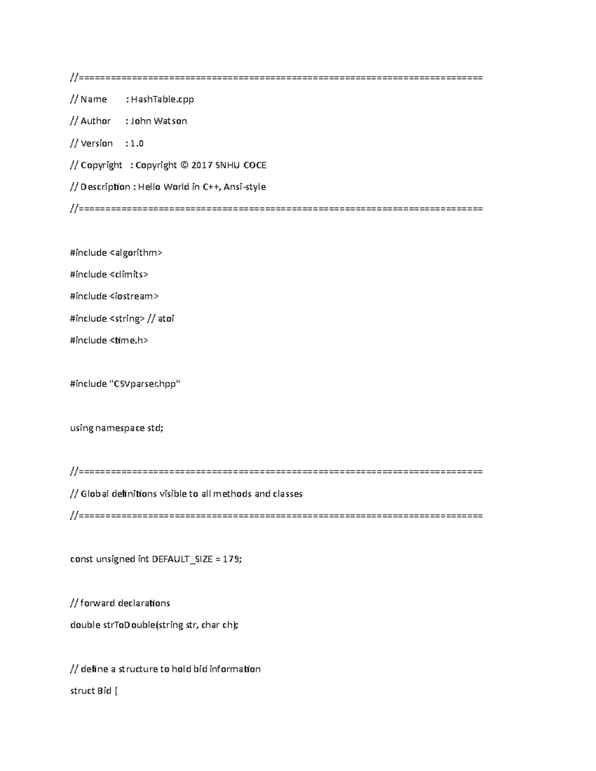 Hashtable Code for Homework – C++ Implementation and Concepts - Studocu