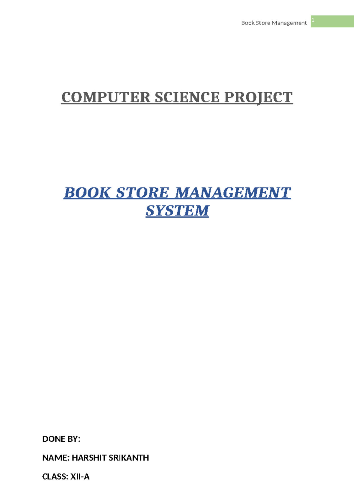 Book Store Management System: Flowchart & Source Code (CS Project ...