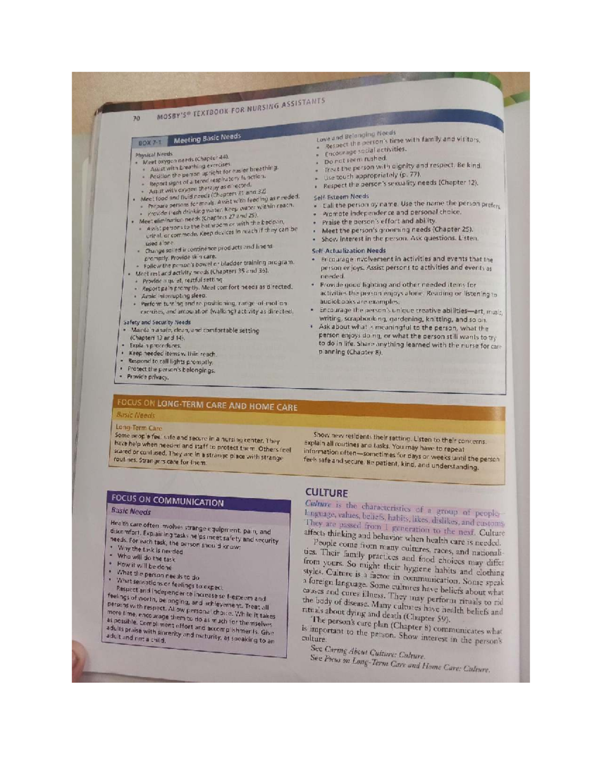 Chapter 17 and 18 Test Review & Study Guide for Nursing Assistants ...