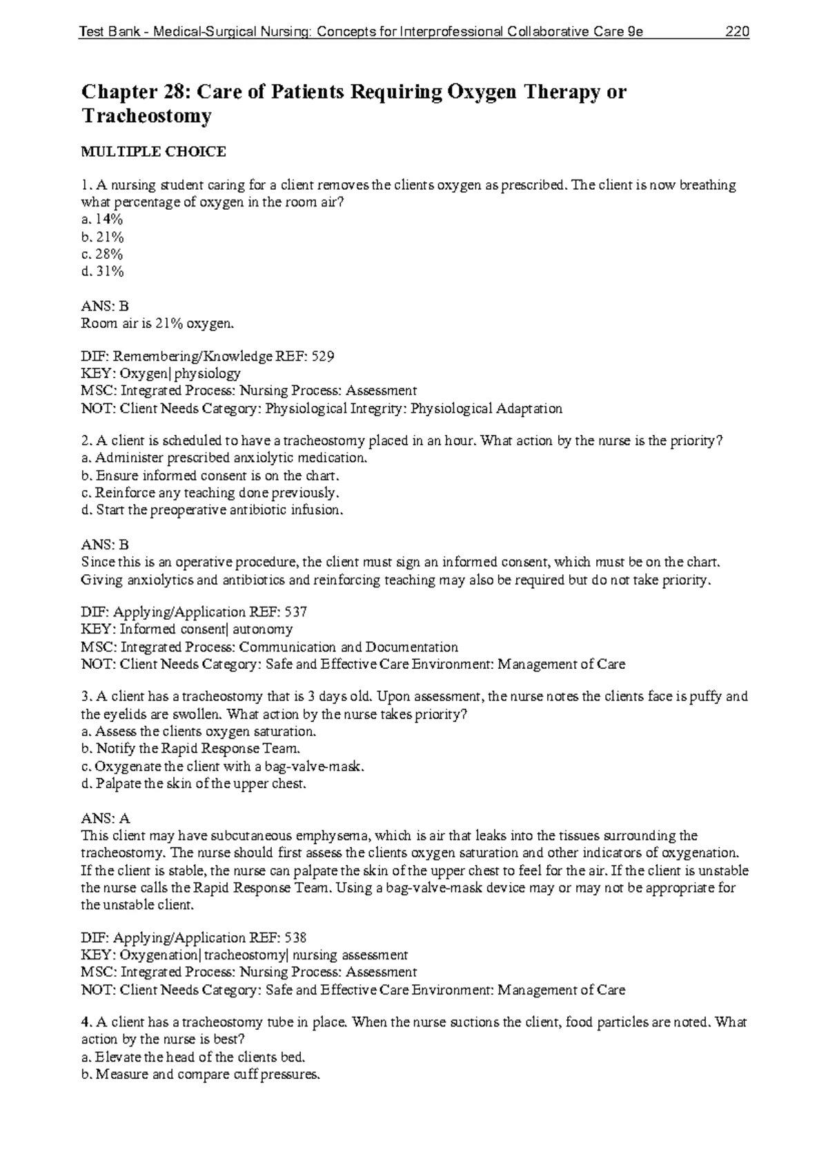 Chapter 04 Assessment and Care of Patients with Pain - Chapter 04 ...