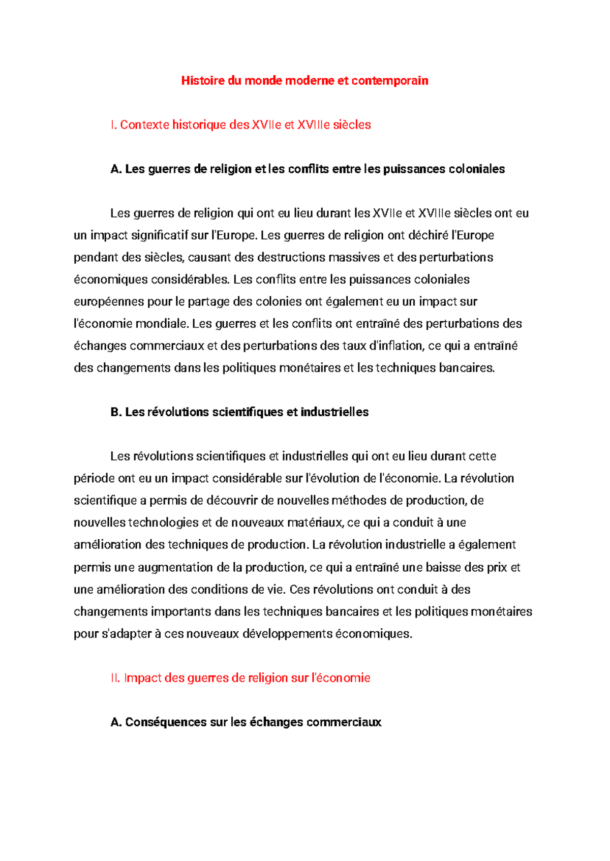 Contexte historique des XVIIe et XvIIIe siècles - Histoire du monde ...