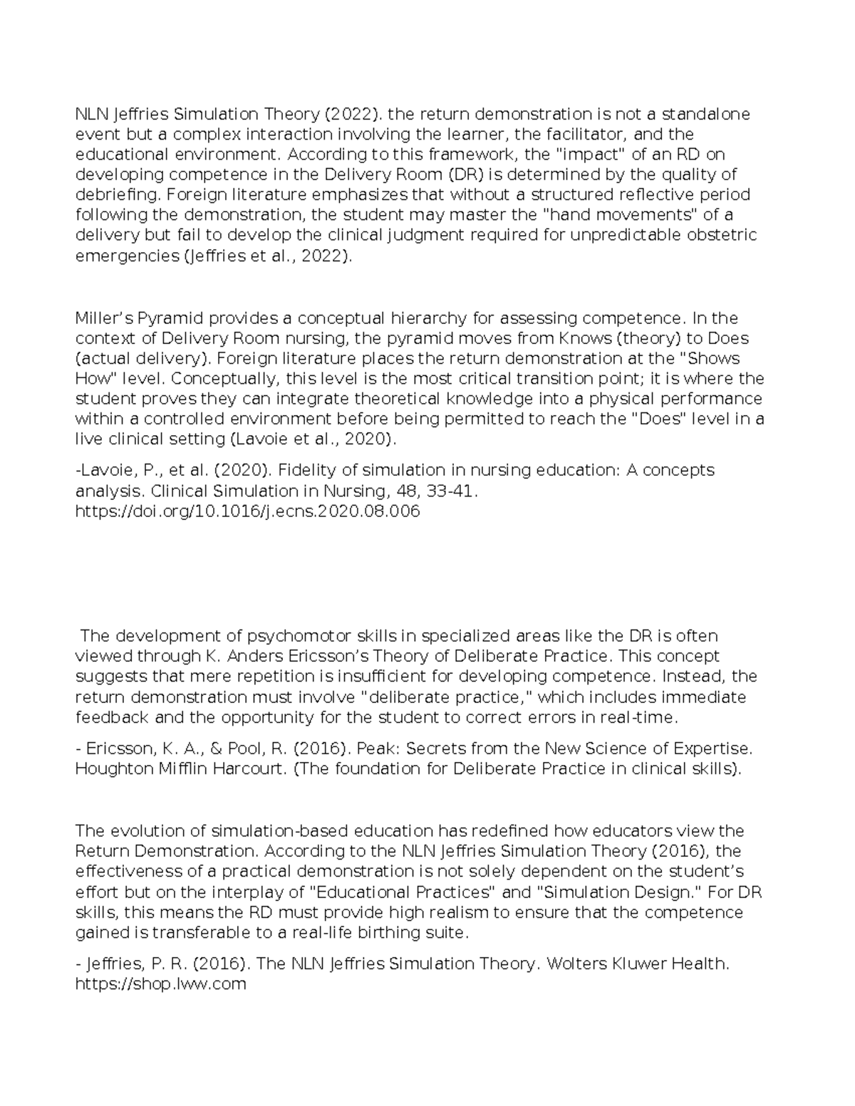 NLN Jeffries Simulation Theory: Enhancing Competence in Delivery Room ...