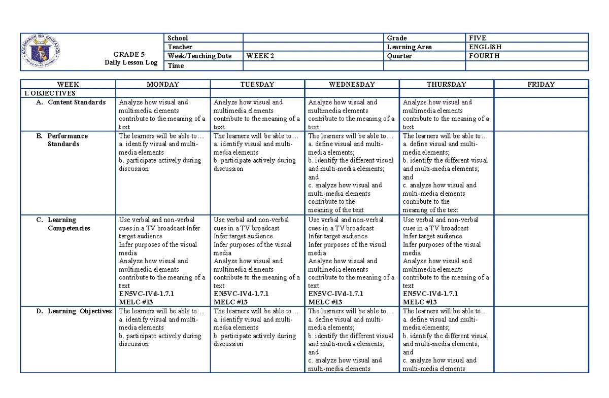 English 8 Lesson Plan: Appreciating Wisdom & Messages in Texts - Studocu