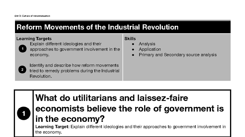 Reform Movements during the Industrial Revolution: Ideologies & Impact ...