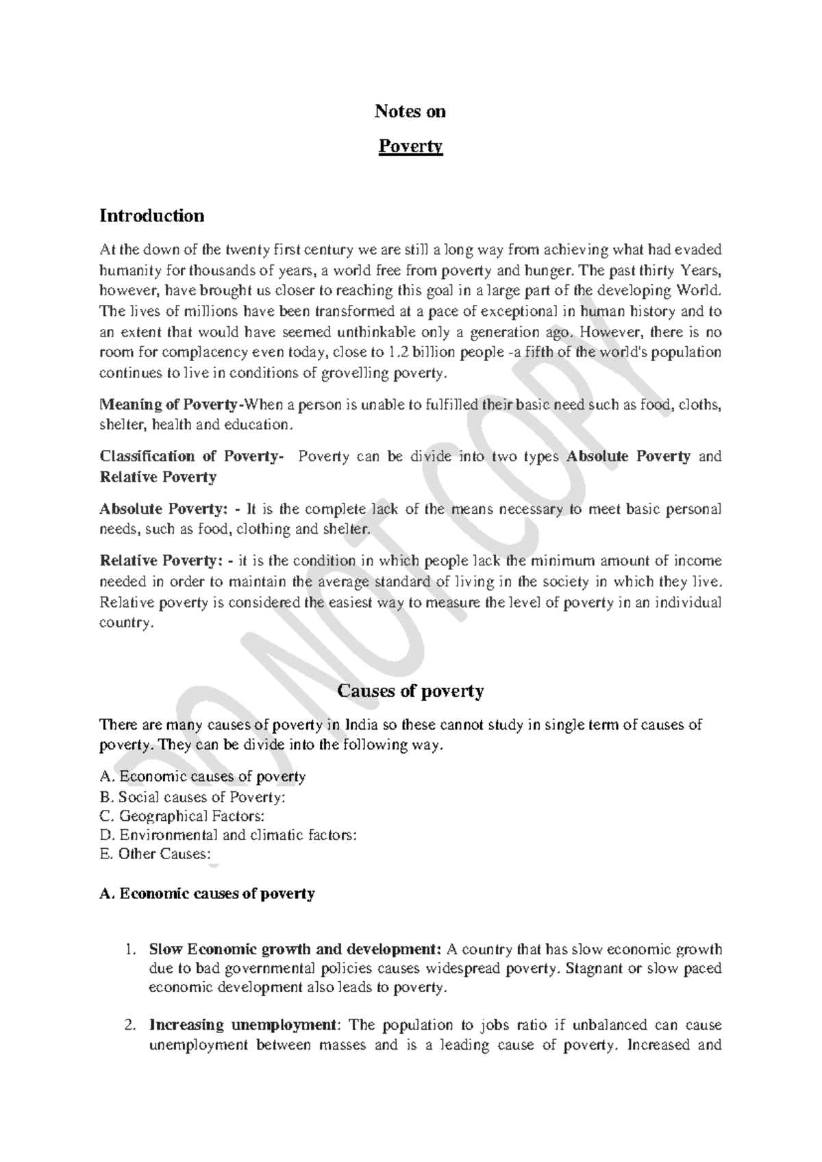 Poverty in India - Detailed Assignment Analysis & Solutions - Studocu