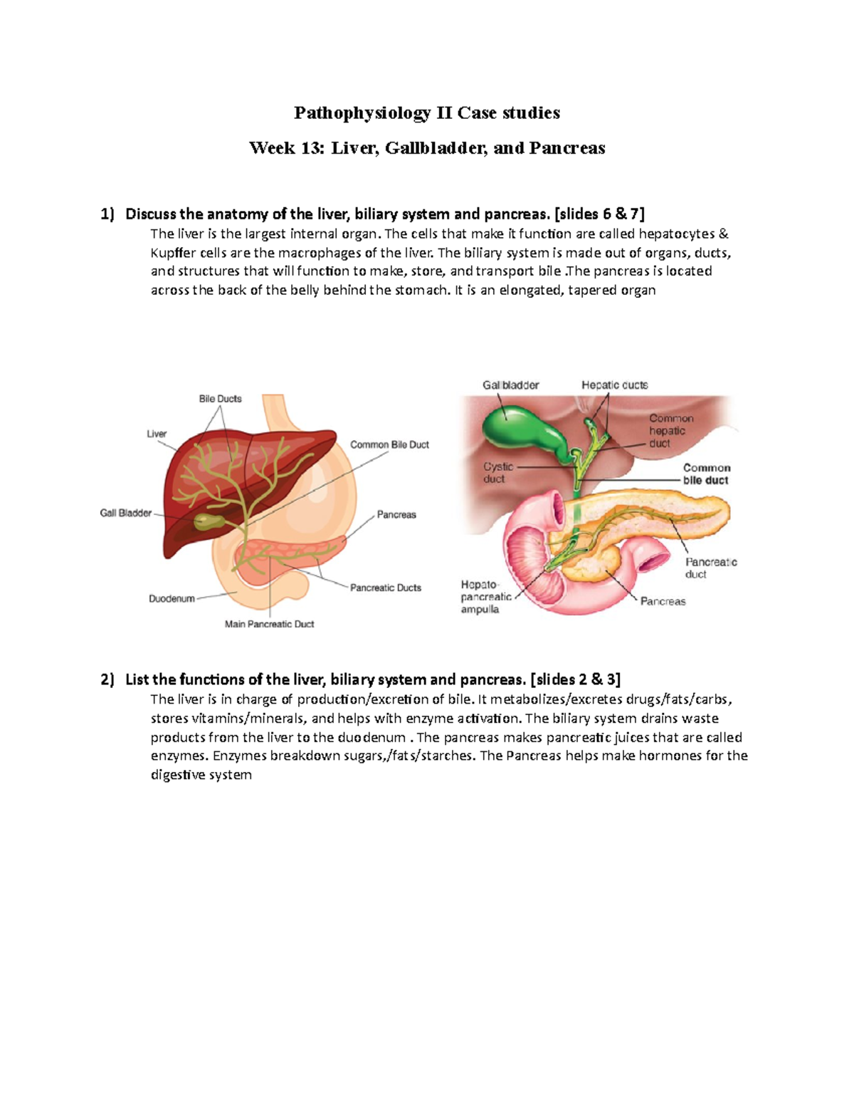 Patho II Week 13 Case Studies - Pathophysiology II Case studies Week 13 ...