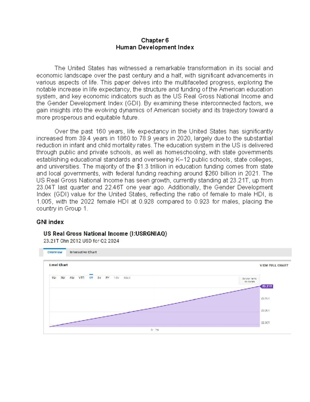 Chapter 6: ECON 1 - Analyzing the Human Development Index in the US ...