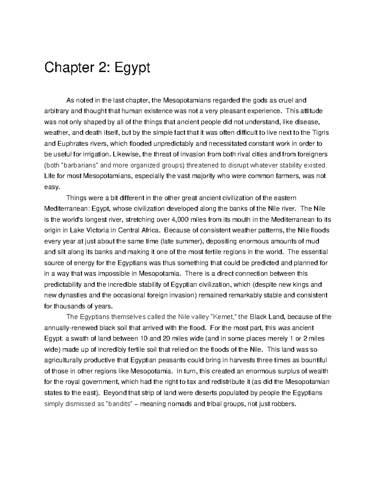 Chapter 2: Ancient Egyptian History - Overview of Old, Middle, and New Kingdoms - Studocu