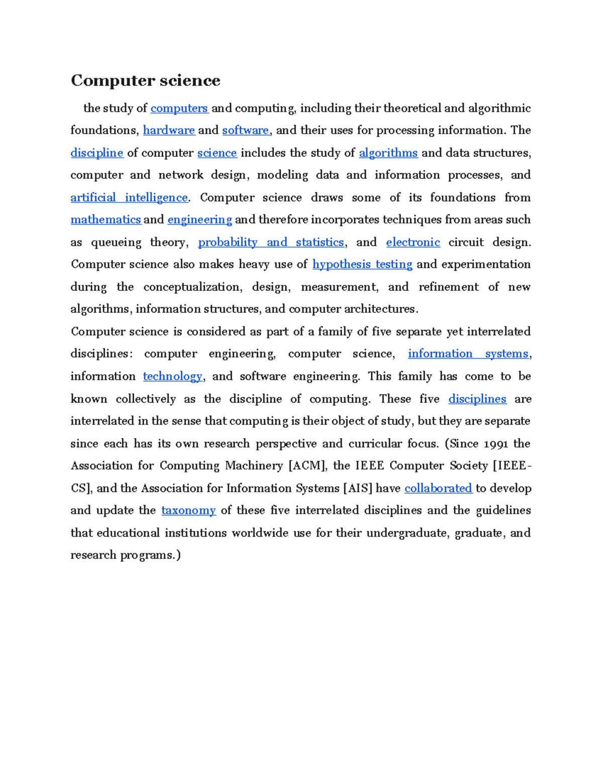CS 101: Introduction to Computer Science and Its Foundations - Studocu