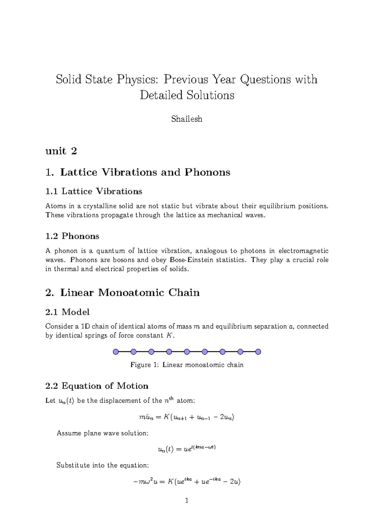 Solid State Physics (PHY101): Unit 1 - Crystal Structure Q&A with ...
