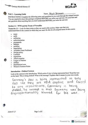 [Solved] Twentieth Century World History The Eradication of Extreme ...
