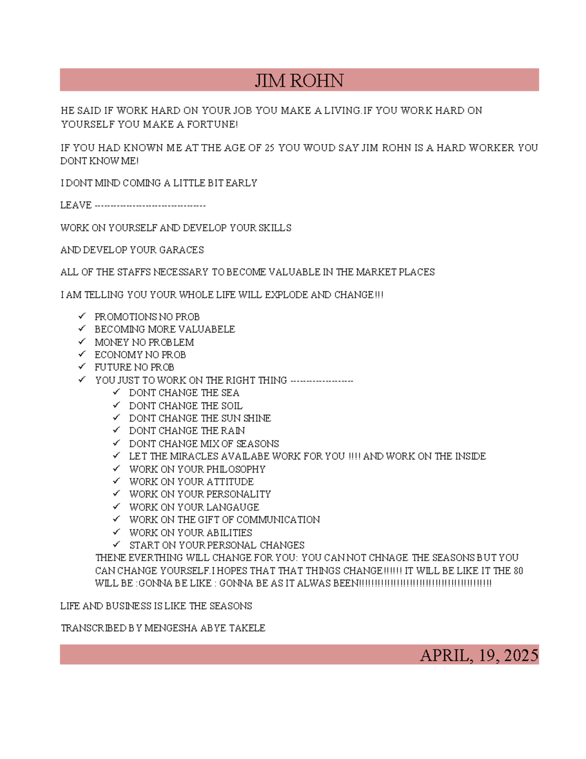 JIM ROHN: Insights from the Most Influential Mentor of All Time 2025 ...