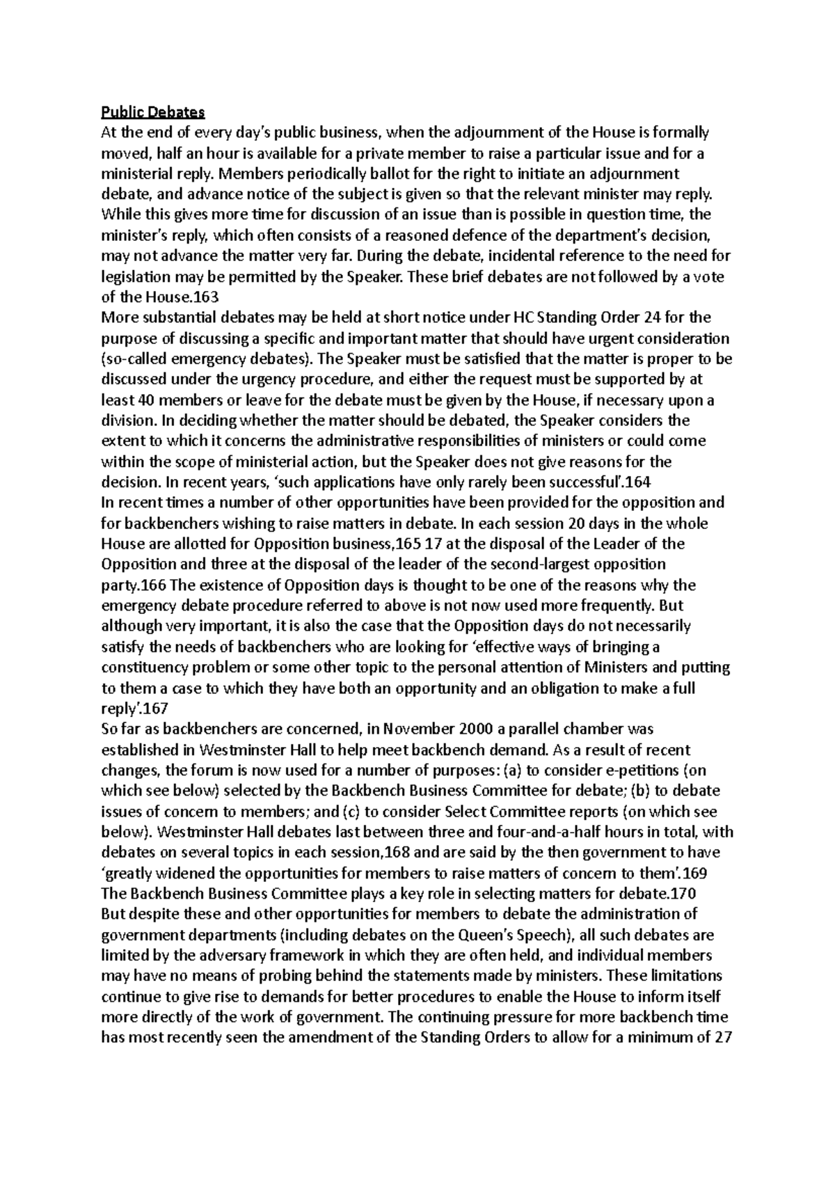 Public Debates - Lecture notes 22 - Public Debates At the end of every ...