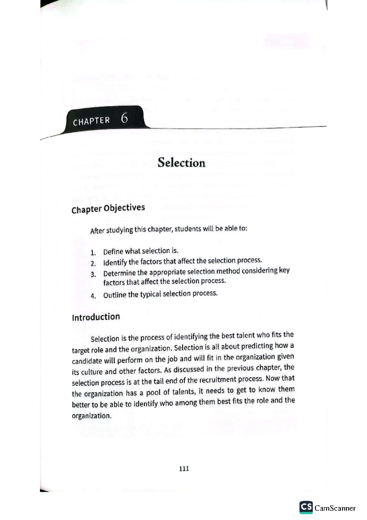 CS Human Resource Management Chapter 6: Selection Process Overview - Studocu