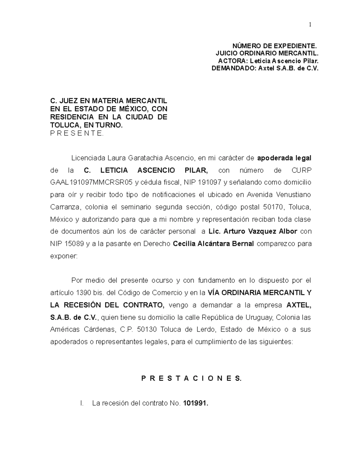 Demanda Ejecutiva Mercantil - Pagarés de Yazmín Acevedo MORA - Studocu