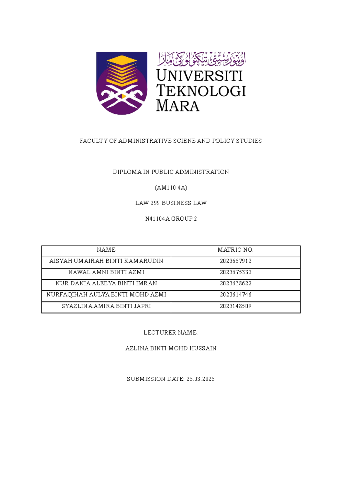 LAW 299 TUTORIAL PRACTICE: UNDERSTANDING FUNCTIONS & JURISDICTION OF ...